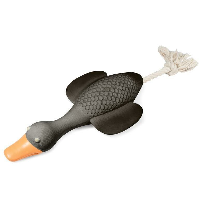 Игрушка для собак из латекса "Гусь с веревкой", 240/360мм, Triol