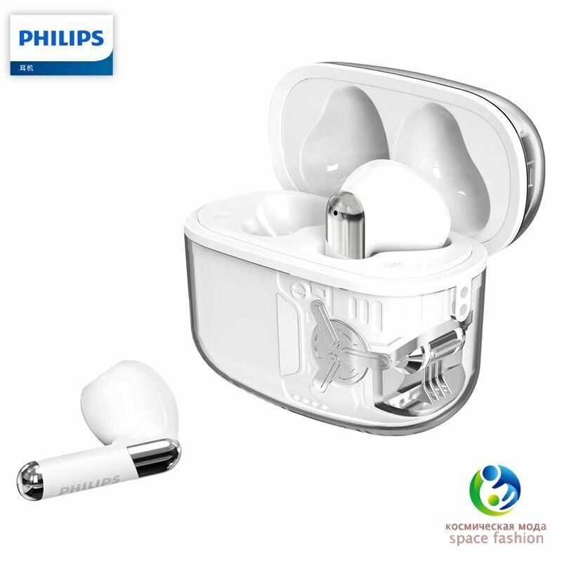 Philips TAT1168 true беспроводная Bluetooth-гарнитура спортивная водонепроницаемая полупрозрачная вкладышевая гарнитура