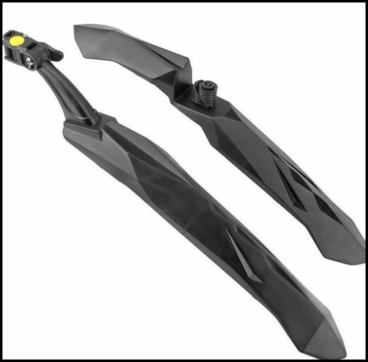 Комплект крыльев для велосипеда 24-26 дюймов, ширина 60 мм, переднее и заднее крепление, защита от грязи и воды, черный цвет