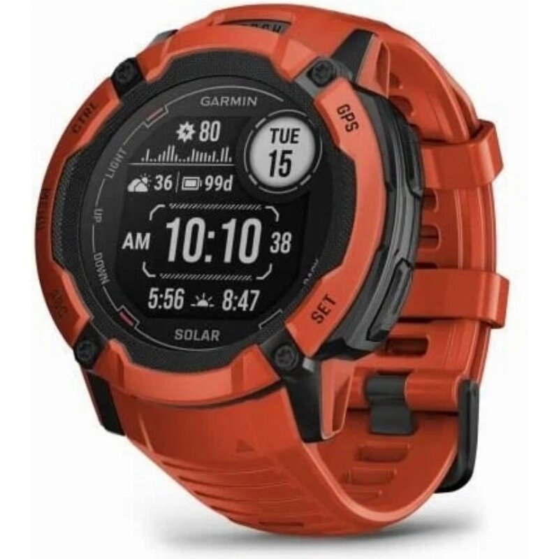 Умные часы Garmin Instinct 2X Solar 0100280501 , Red, красный