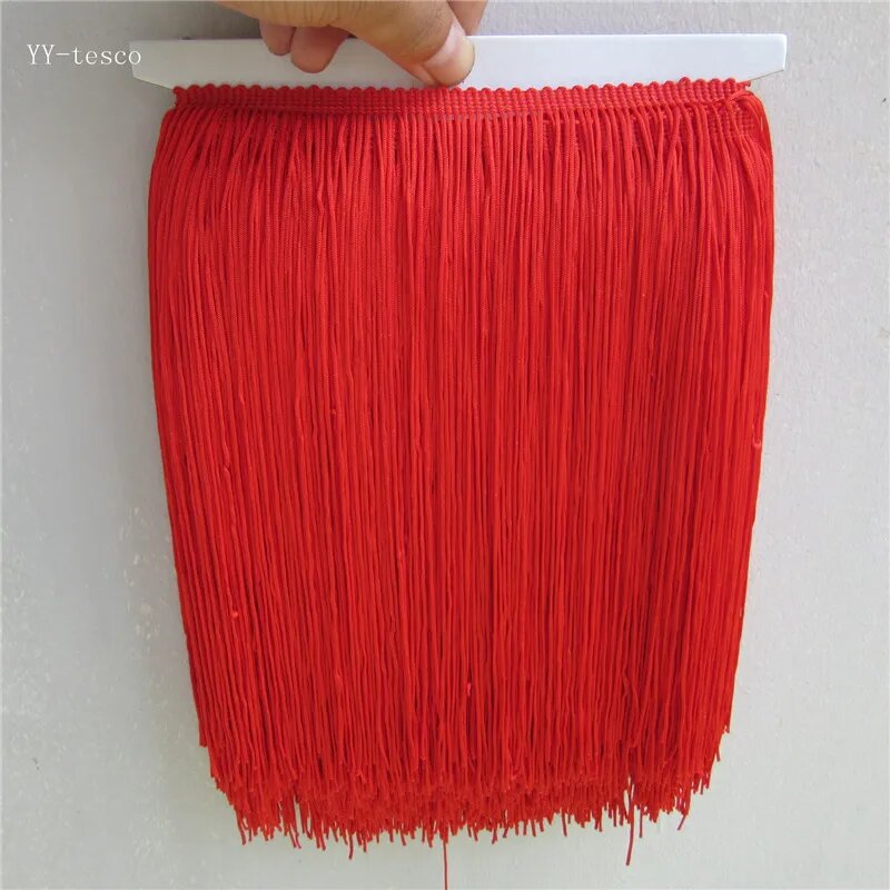 Кружевная бахрома с кисточками YY-tesco Красный, red