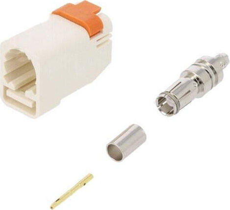 Гнездо MOLEX MX-73403-6261, Гнездо, SMB Fakra, "мама", прямой, RG174, RG316, обжим, белый, 1шт