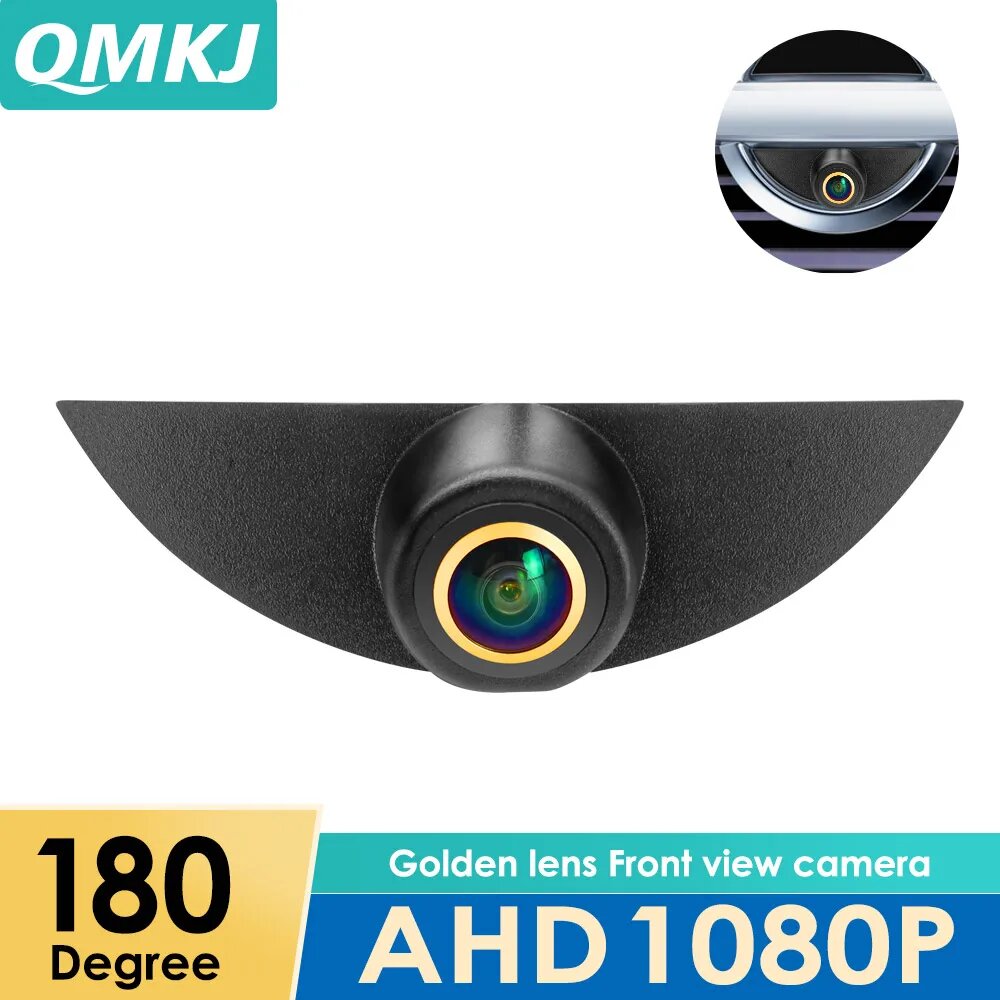 Камера Переднего Вида С Логотипом Автомобиля QMKJ CCD AHD 1080P для Nissan X-Trail Tiida Livina Qashqai Fairlady Pulsar Cube Frontier Armada