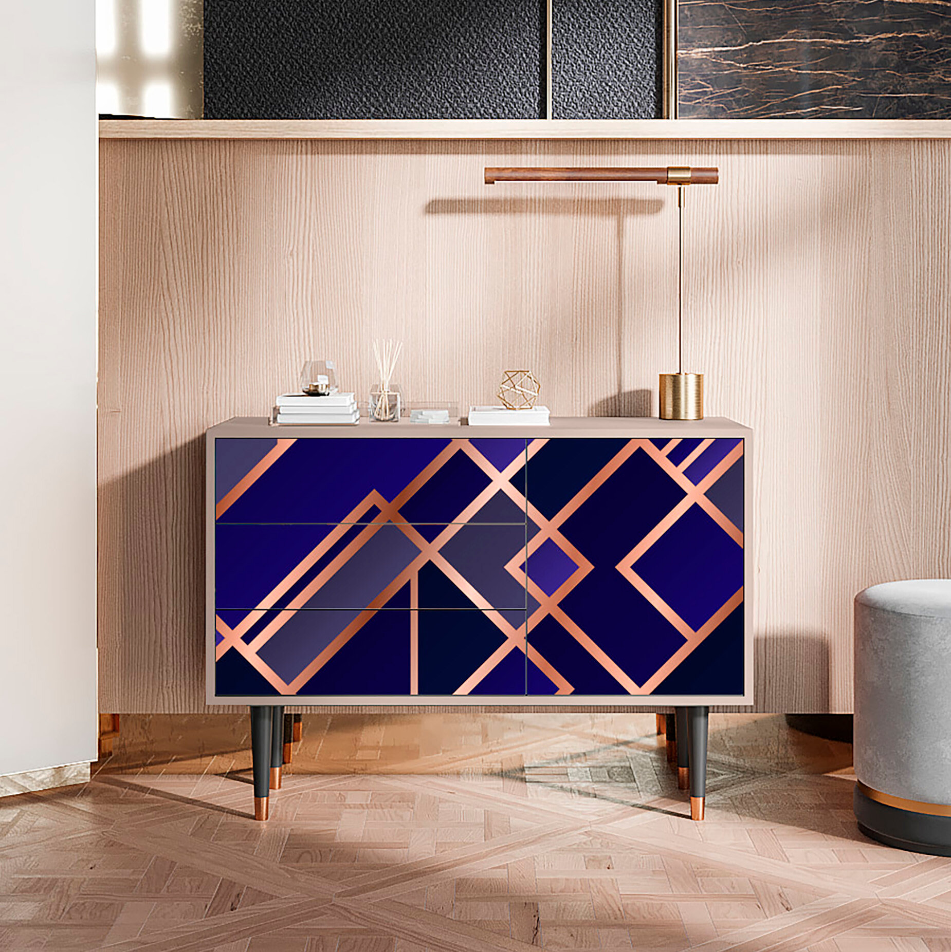 Комод - STORYZ - S3 Aquamarine Getsby, Размер - 115 x 84 x 41 см, Цвет корпуса - , Бежевый