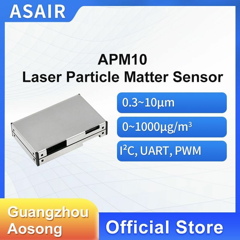Лазерный датчик частиц ASAIR APM10, модуль обнаружения пыли, высокоточное обнаружение концентрации PM2,5