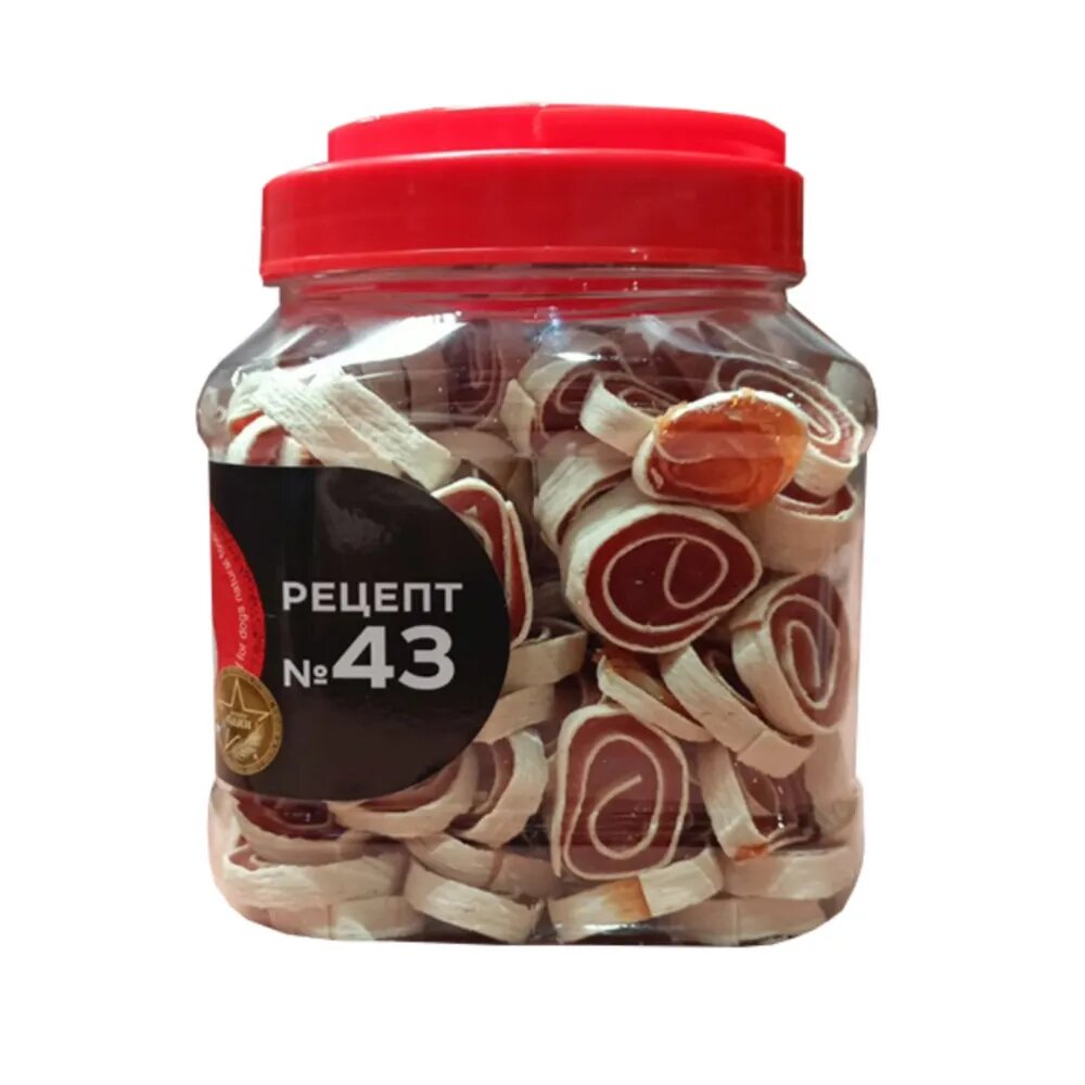 Лакомства для собак FOR DOGS "Рецепт № 43", роллы с морским окунем