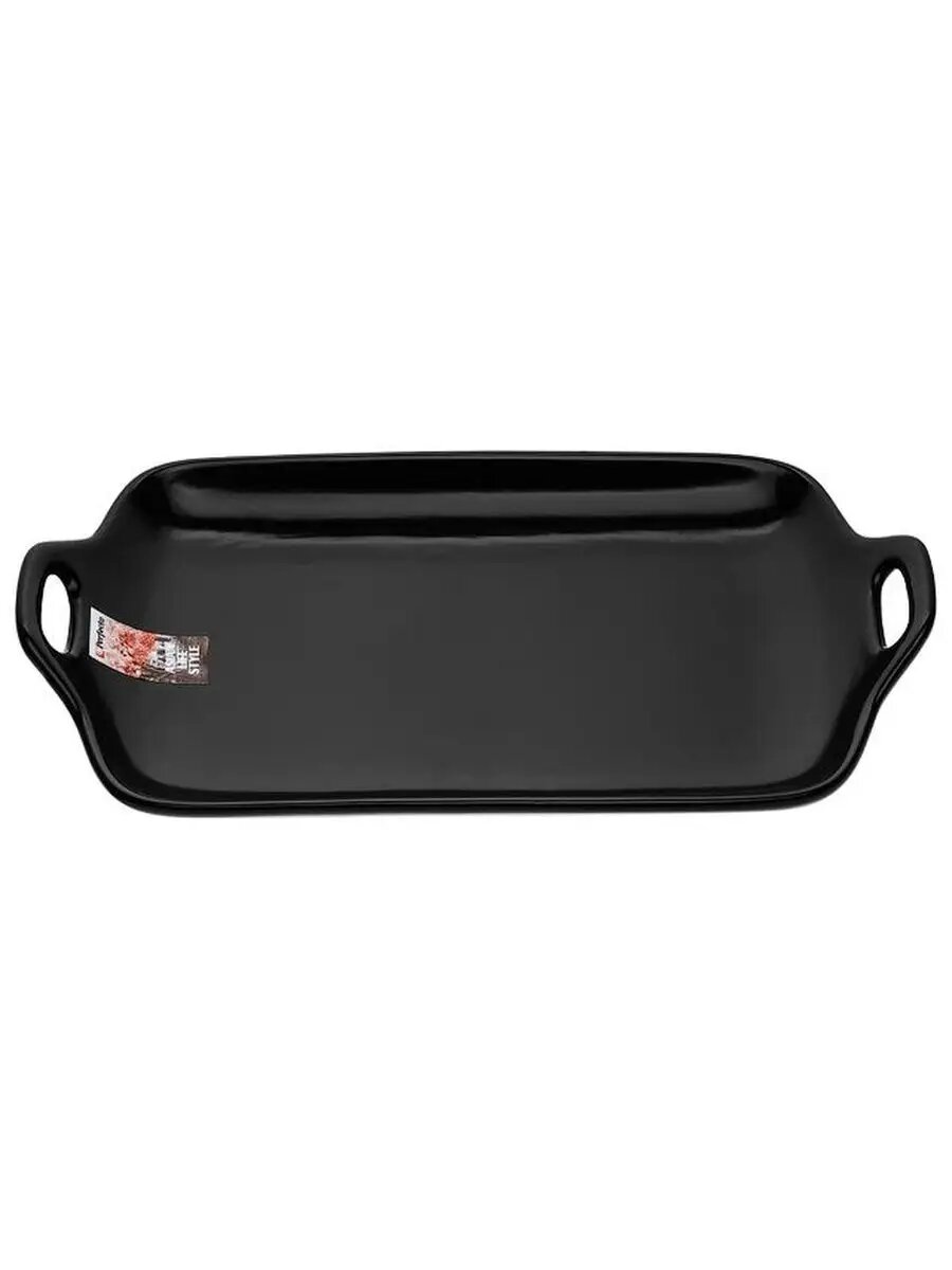 Блюдо керамическое прямоугольное PERFECTO LINEA Asian 29х17х4,5 см черный (17-102901)