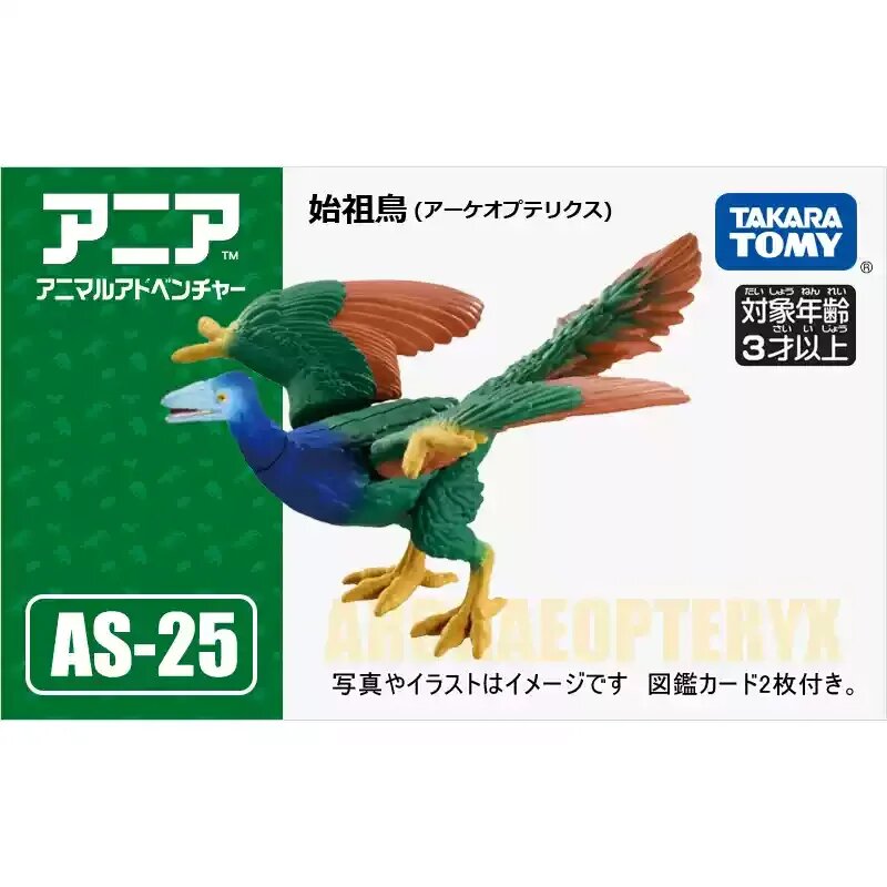 Tomy Anlya, имитация животного Archaeopteryx, фигурка, модель игрушки, познавательная игрушка, маленький орнамент, модель Archaeopteryx, игрушка 949374