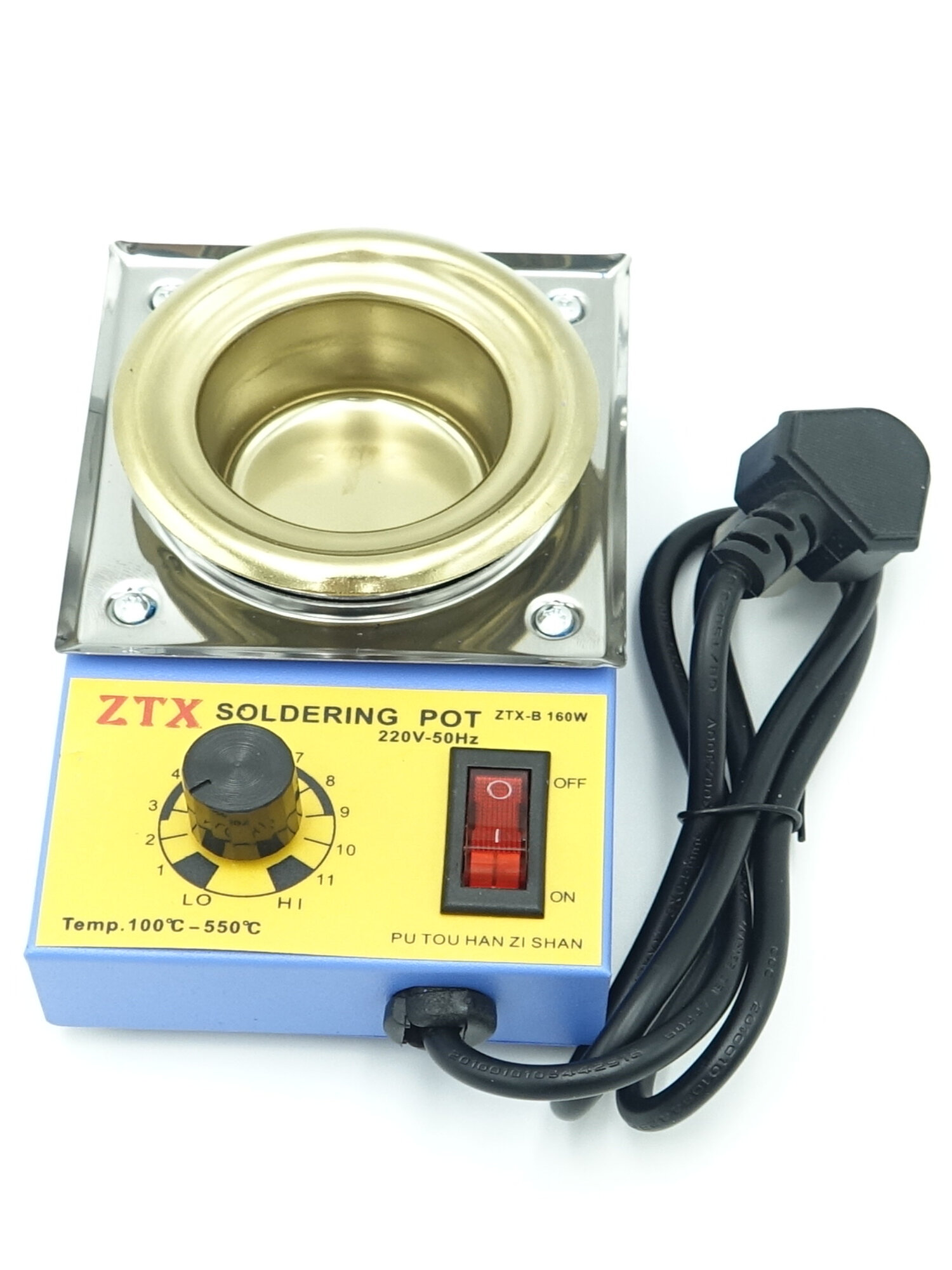 Тигель электрический для плавки свинца и олова 160 Вт 220 Volt d 50 мм