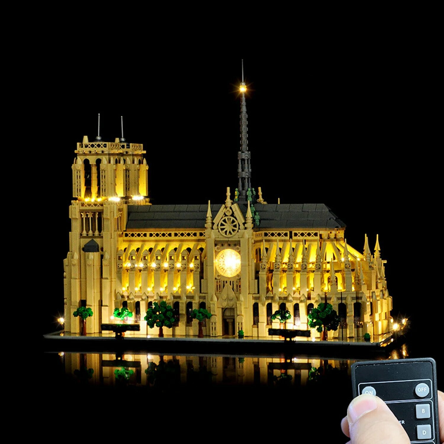 Подсветка для Lego 21061 Notre-Dame de Paris, Цвет: remote control