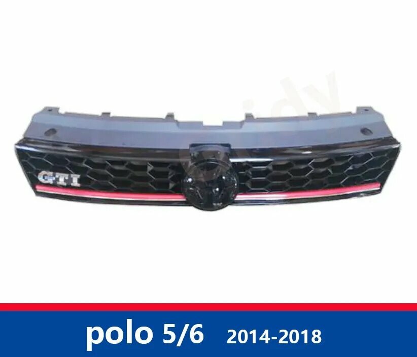 Решетка радиатора в бампер на Volkswagen Polo/Фольксваген Поло 5 (MK5) 2011-2018 седан