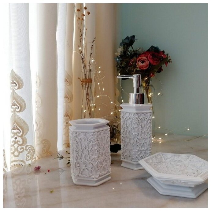 Набор для ванной Sofi de Marko № 36, белый, полирезин, 3 предмета