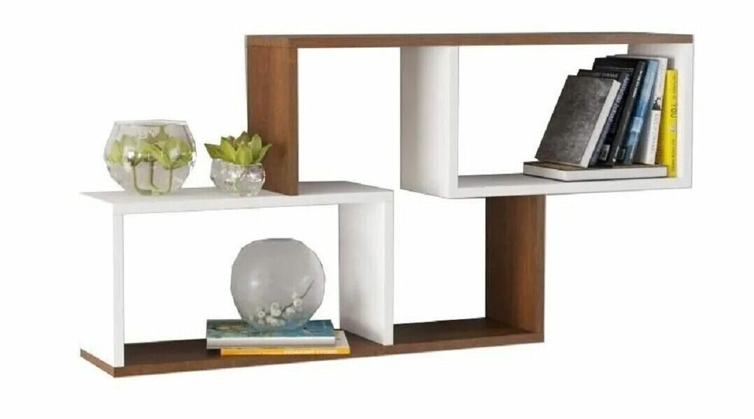 Полка навесная ПН-3 (Орех донской/Белый) 105х18х60