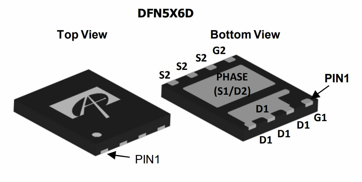 Микросхема AON6992 Dual N-Channel MOSFET 30V 50A DFN5x6D bulk