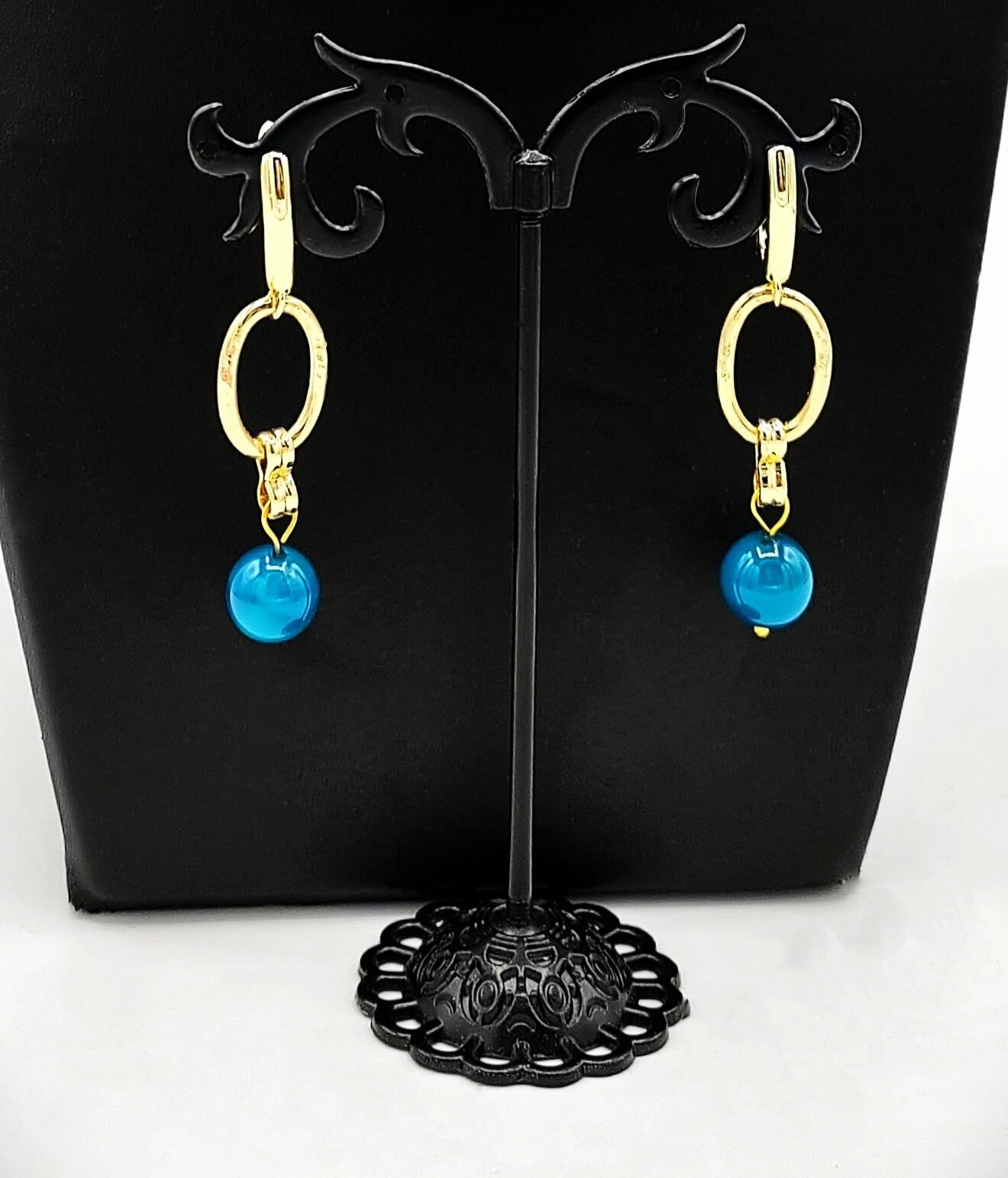 Серьги, агат