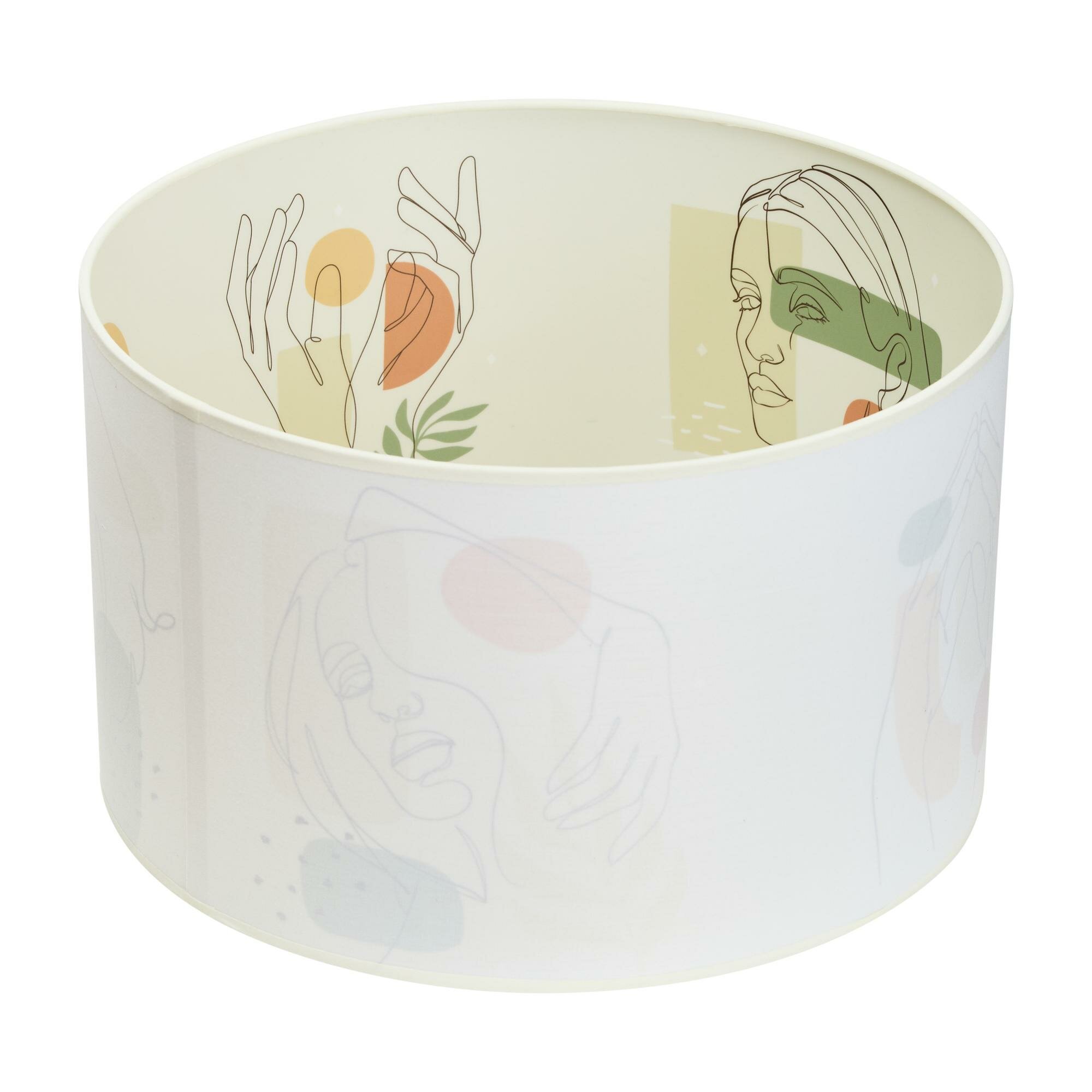 Абажур для торшера 40 см с рисунком «Женский портрет» RAZSVET RZ-4040-1-R09