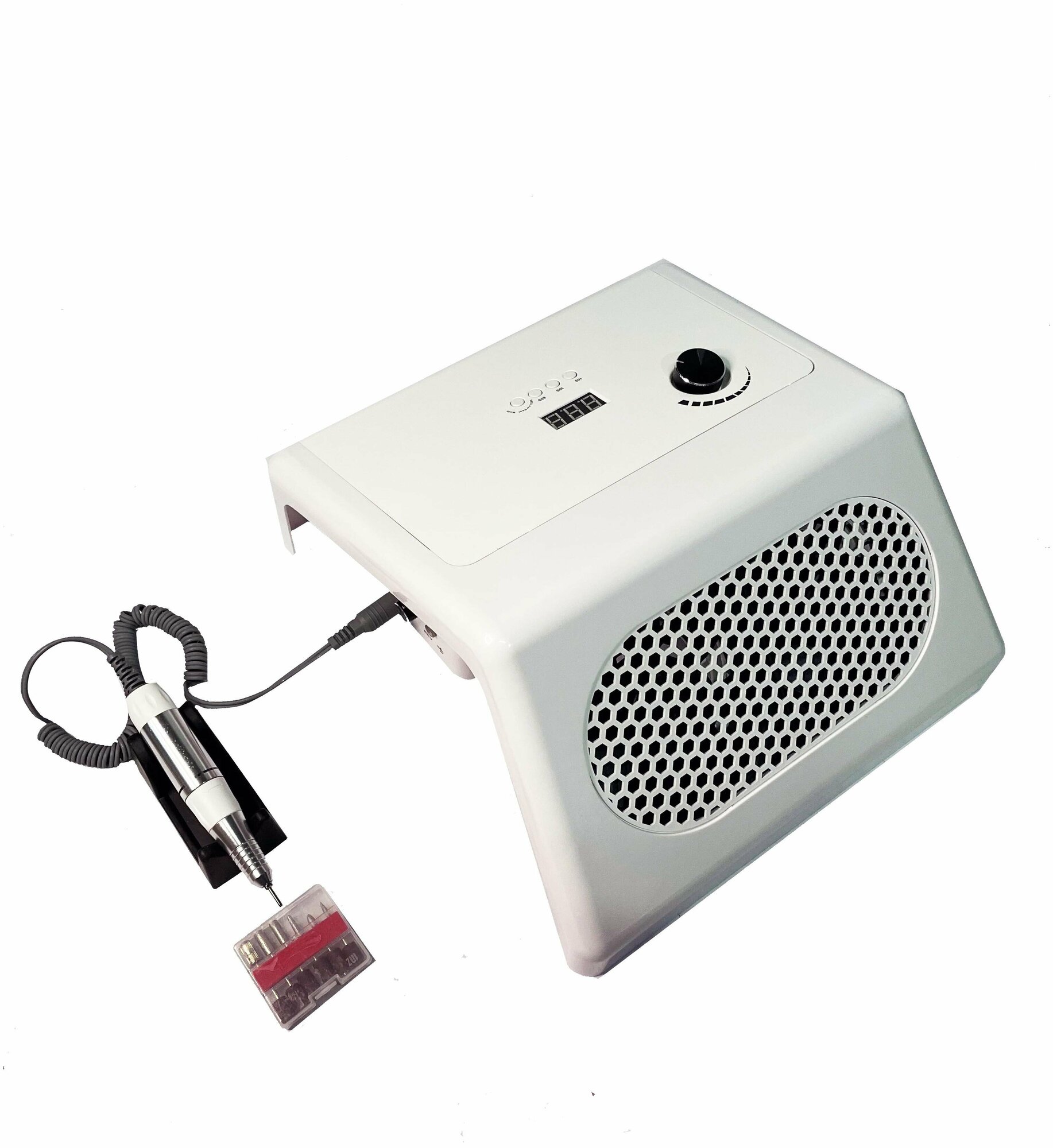 Маникюрная станция Multi Max Salon Expert 3 в 1 (машинка для маникюра, лед-лампа, маникюрный пылесос)