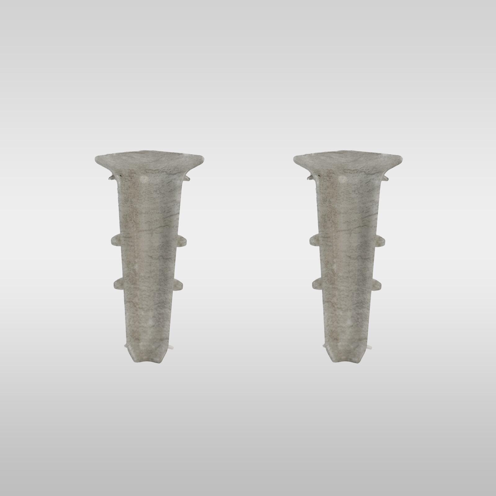 Внутренний угол для плинтуса ПВХ Деконика 21х70 мм лофт светло-серый 547, 2 шт.