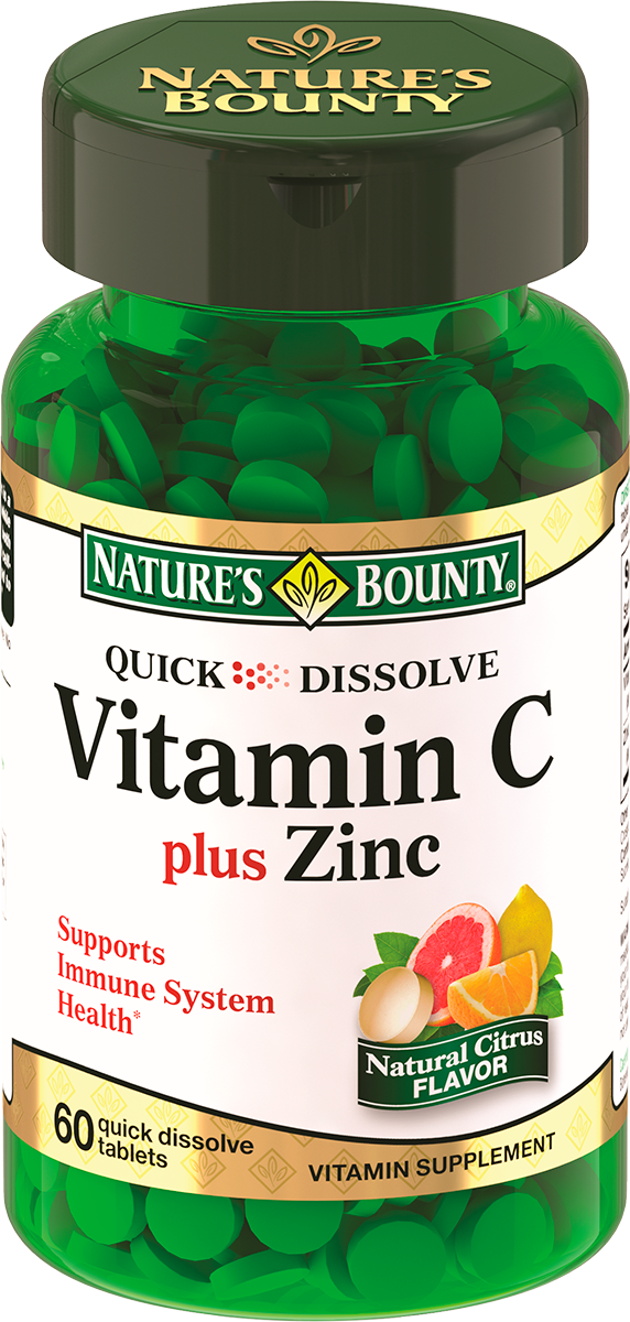 Витамин С плюс цинк, 60 таблеток, Nature's Bounty
