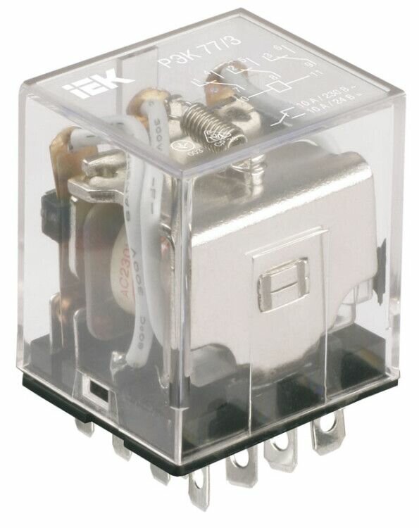 Реле промежуточное РЭК77/4 10А 12В АC ИЭК