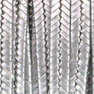 Сутаж, 2.5х1мм, гладкий металлизированный, цвет античное серебро, 5 метров