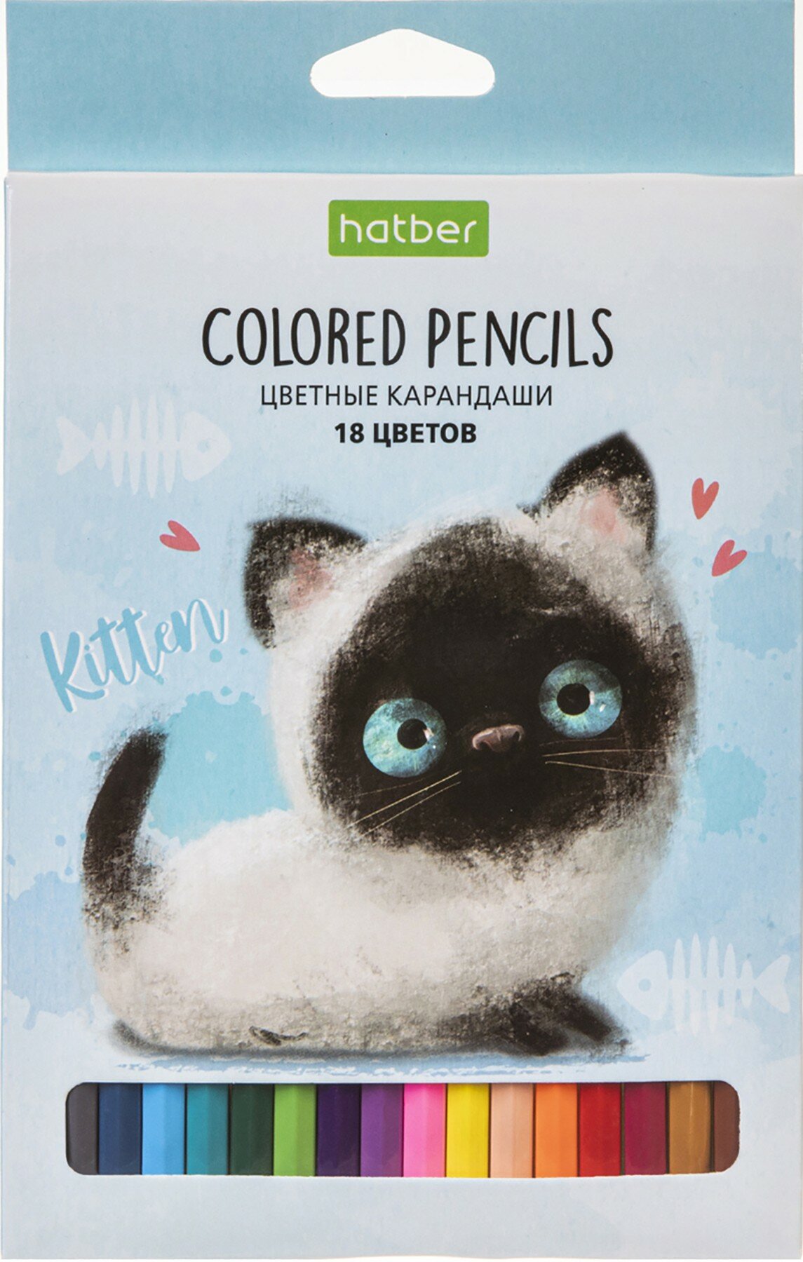 Карандаши цветные Кошарики, 18 цветов