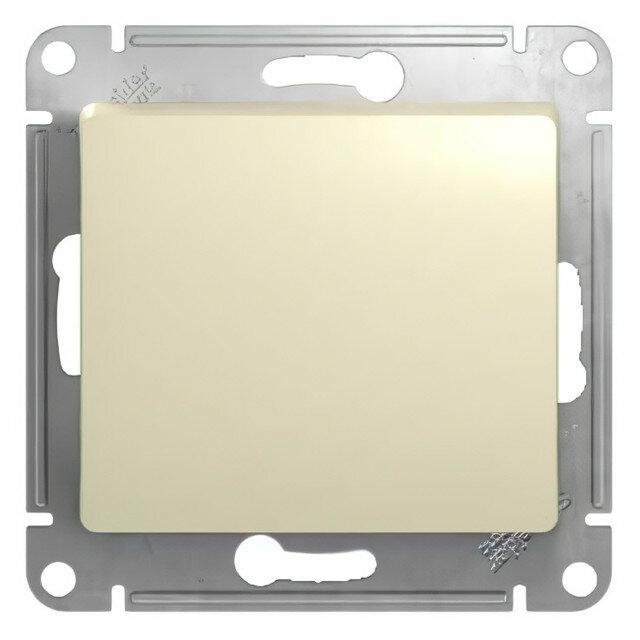 Выключатель 1-клавишный SCHNEIDER ELECTRIC Glossa, бежевый