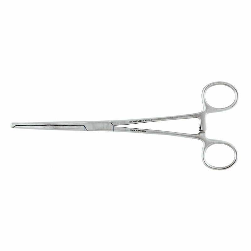 Зажим к/о 1х2 зубый, зубчатый, изогнутый №3, 200 мм, J-17-128, 1269160