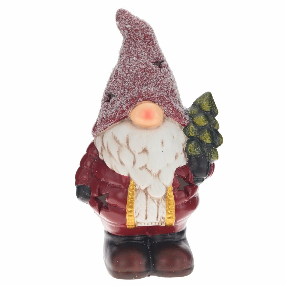 Фигурка декоративная Гном с подсветкой, L12 W9 H21 см, (2хLR44 не прил.), 2в.
