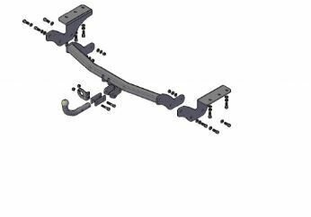 Фаркоп для Toyota RAV4 С 2013-2016 (без электрики) (паспорт и сертификат) Трейлер.7833