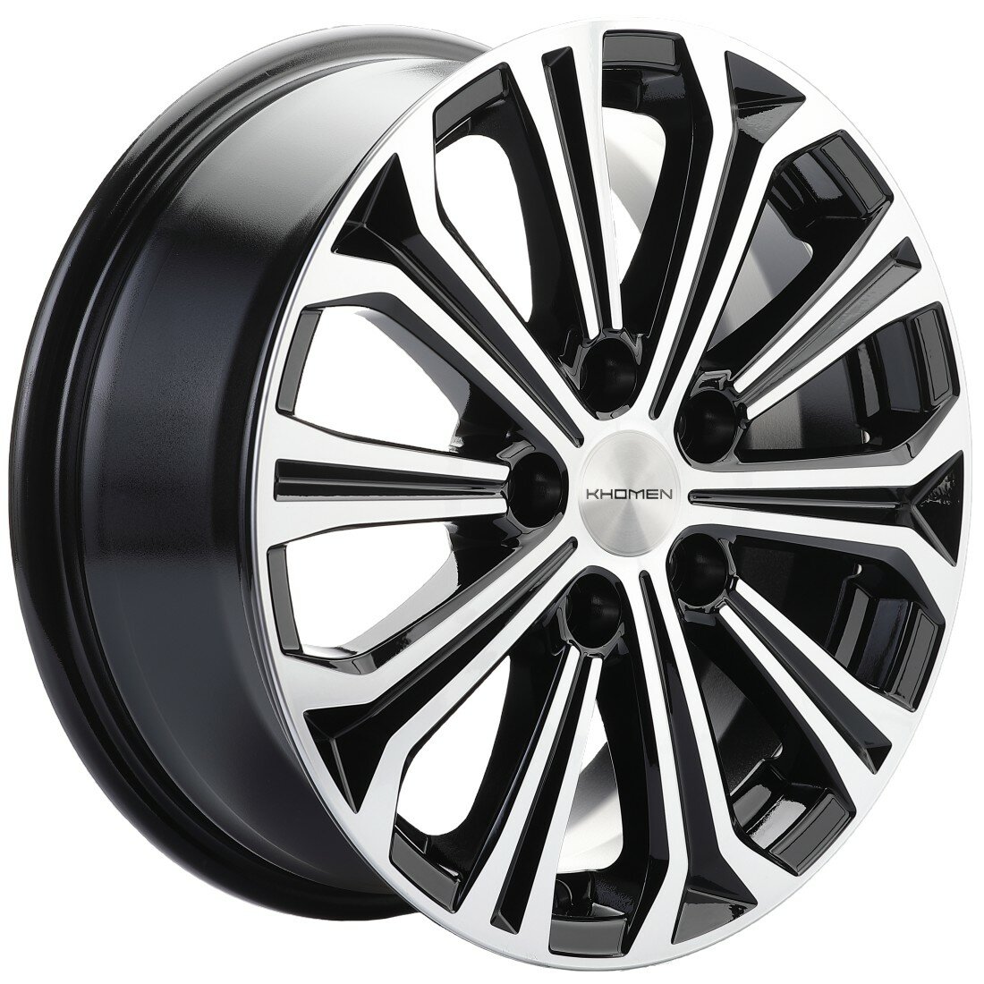 Колесный диск Khomen Wheels KHW1610 6,5x16 5x108 ET45 60,1 Black-FP литой для автомобиля