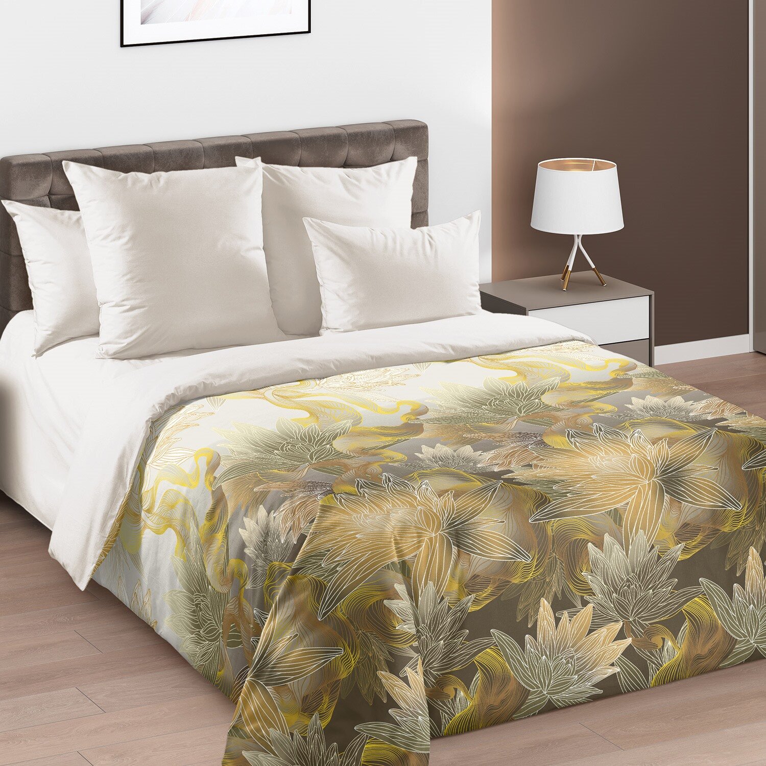 Покрывало из перкали 200х225 стеганое Нимфея 1 кор