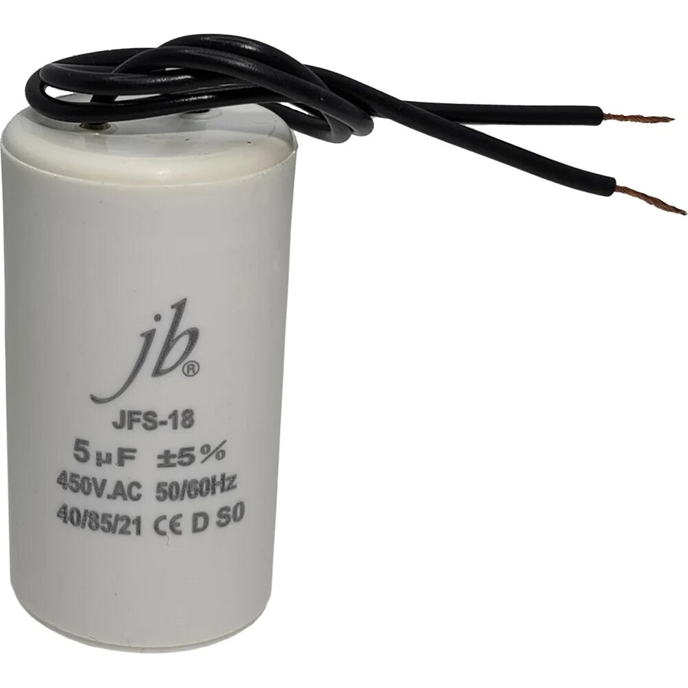 Конденсатор пусковой JB Capacitors, 5мкФ, 450В, 35x65, JFS-18 (гибкие выводы),