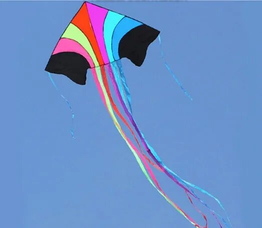 Новый воздушный змей с длинным красочным хвостом! Огромные воздушные змей для начинающих для детей и взрослых 63 дюйма поставляются со шнурком и ручкой