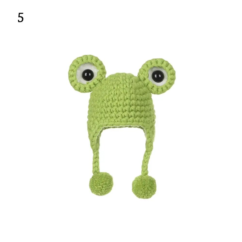 Кукольная шапочка вязаная для кукол 1/12 Зеленый, 5