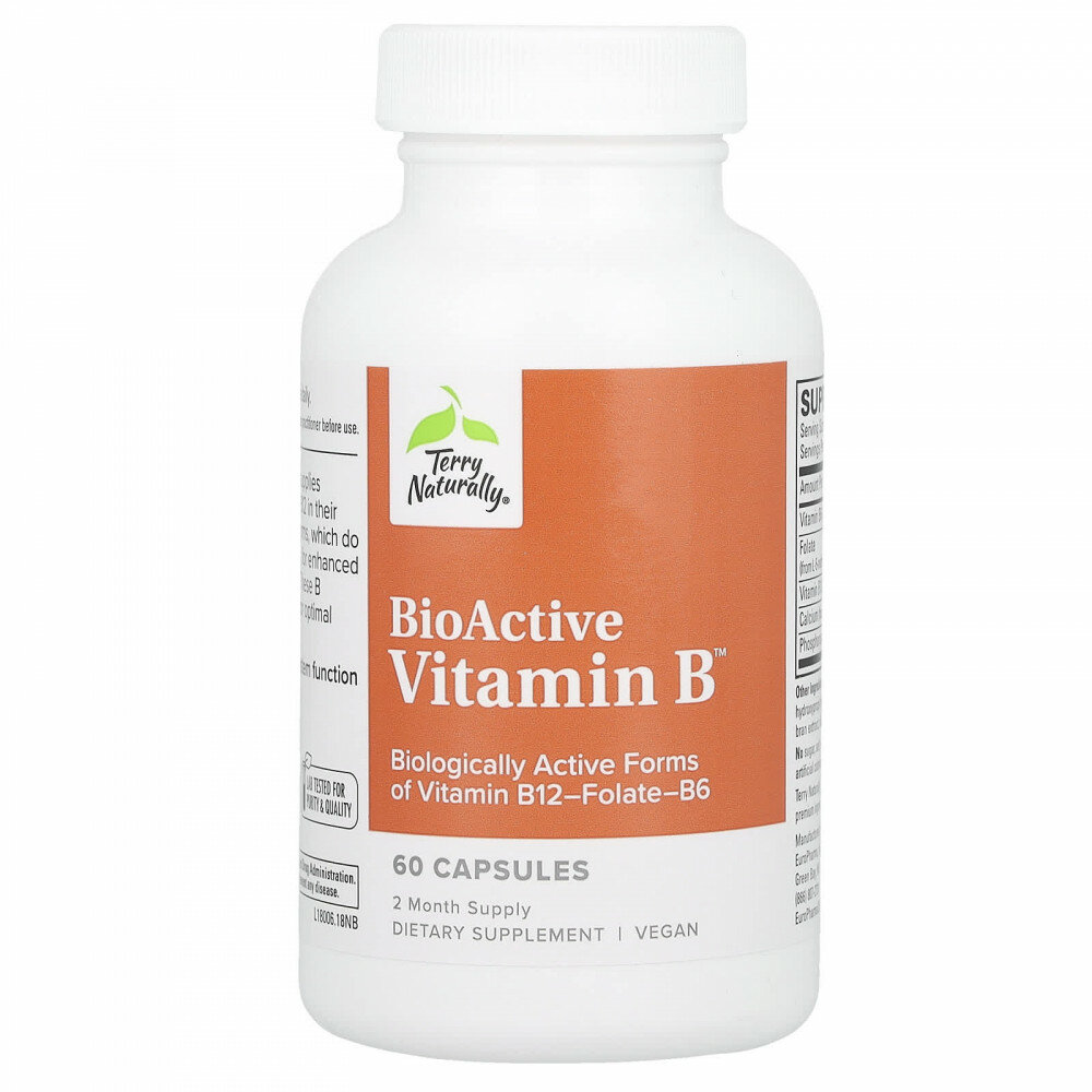 Terry Naturally, BioActive Vitamin B ™, 60 капсул