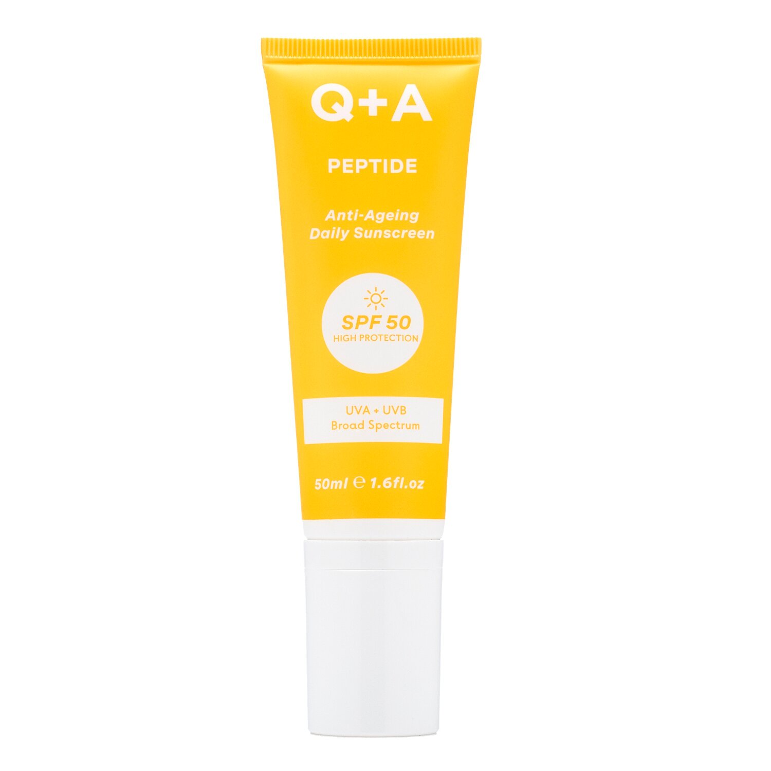 Q+A Peptide SPF50 Солнцезащитный крем для лица 50 мл