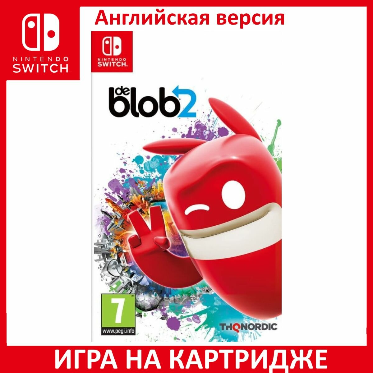 Игра De Blob 2 Switch Картридж на Nintendo Switch Английская версия