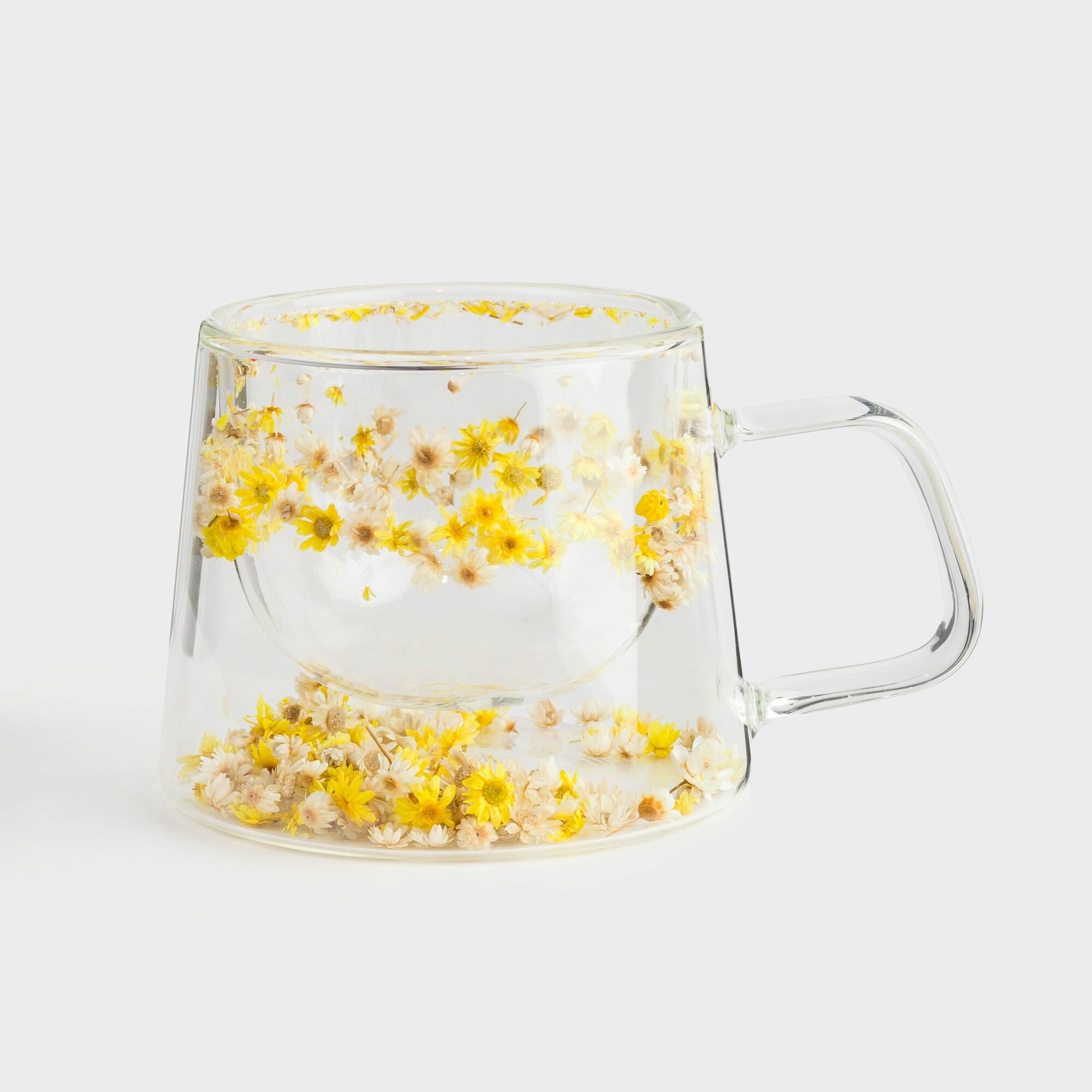 Кружка, 200 мл, стекло Б, с сухоцветами внутри, Air decor, Kuchenland