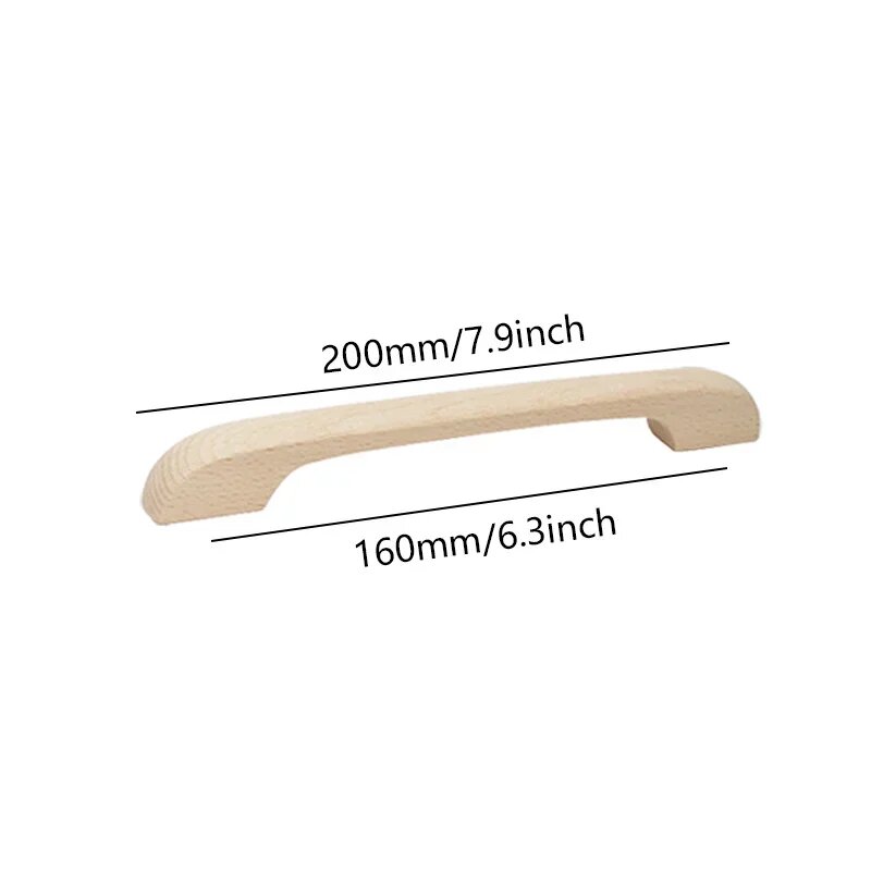 Деревянная ручка для шкафа S-160mm, 160 мм