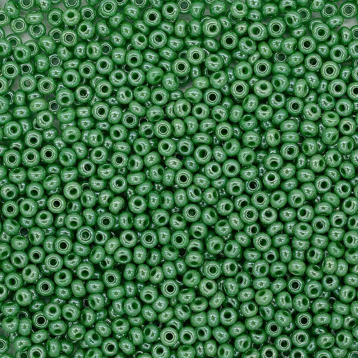 Бисер непрозрачный с жемчужным покрытием 10/0, Preciosa, цвет № 58250, 20г*5 упак