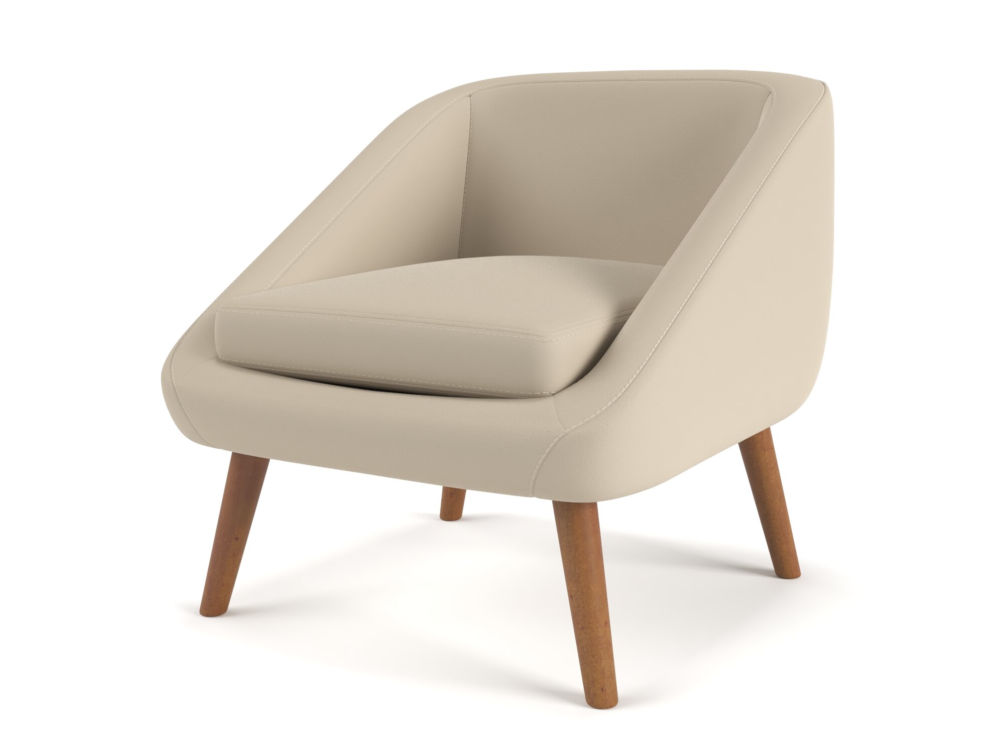 Кресло Arsko Сименс, каркас из массива дерева, бежевое, с подлокотниками