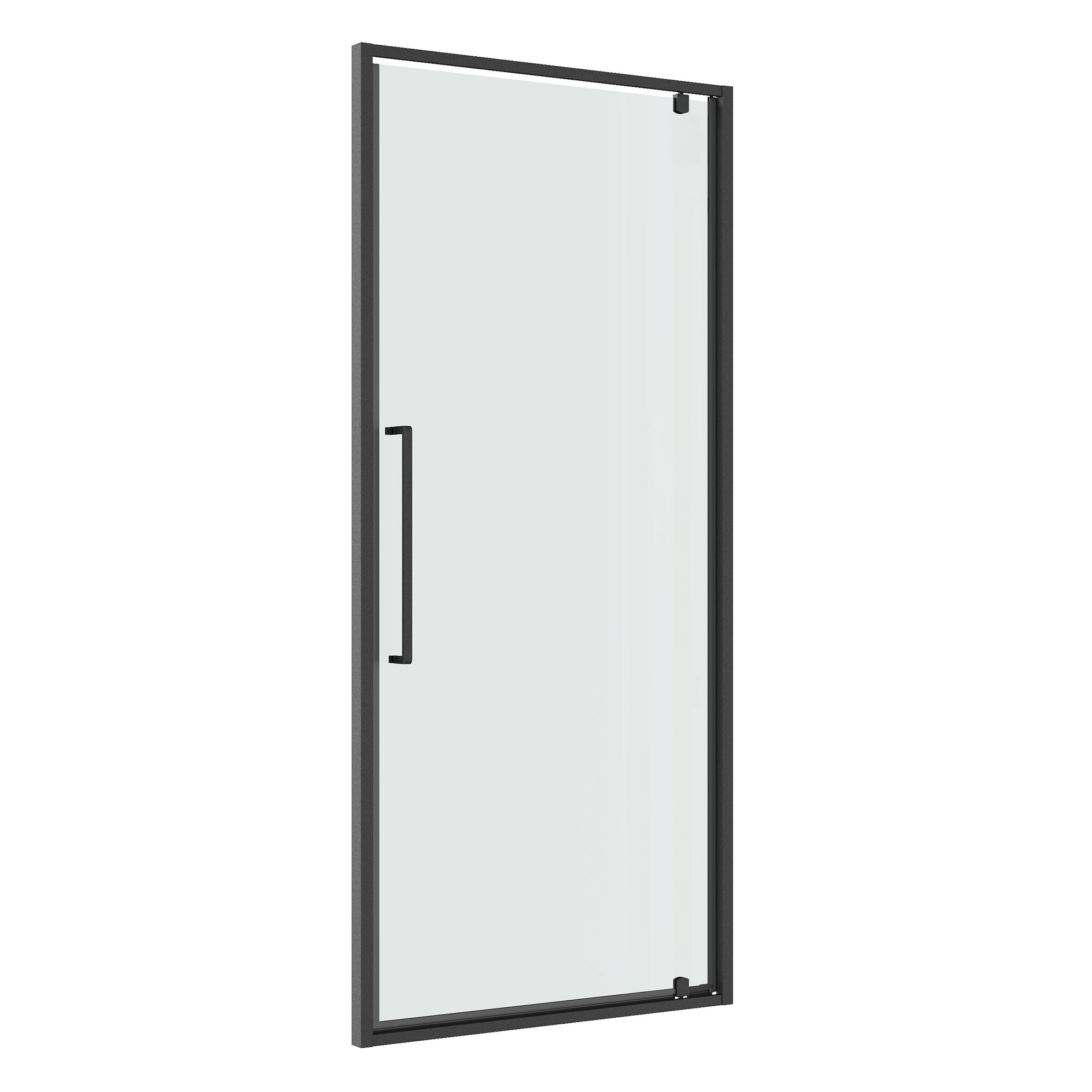 Дверь в нишу Niagara Nova NG-35-8AGR (80х195) распашная, графит, стекло прозрачное,1 место