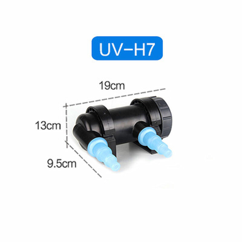 Внешняя бактерицидная лампа JEBO 7 Вт для аквариумов и прудов с рыбой, подходит для аквариумов объемом 200 л, включая фитиль