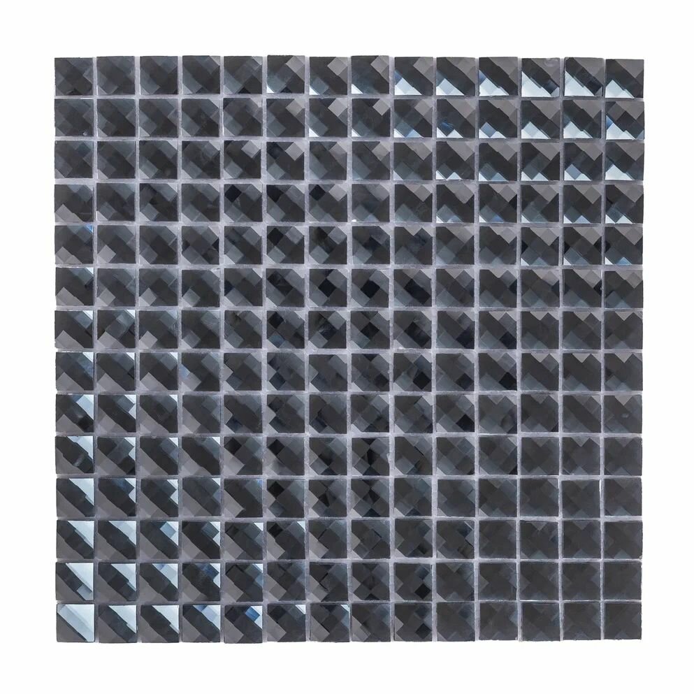 Плитка мозаика КерамограД стеклянная из страз на сетке для стен кухни и фартука, влагостойкая износостойкая, 30х30см/ 1 сетка