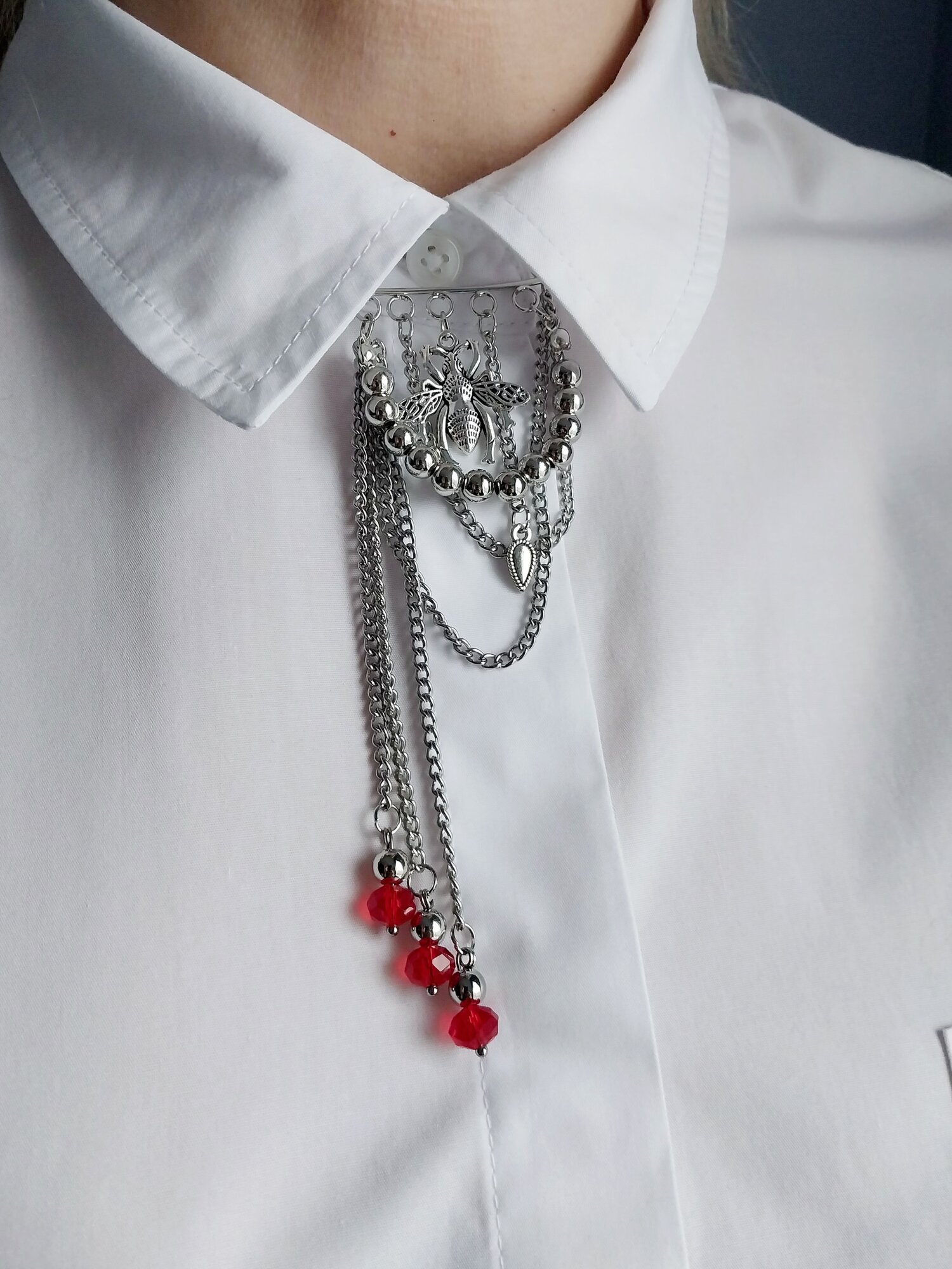 Брошь, минеральное стекло