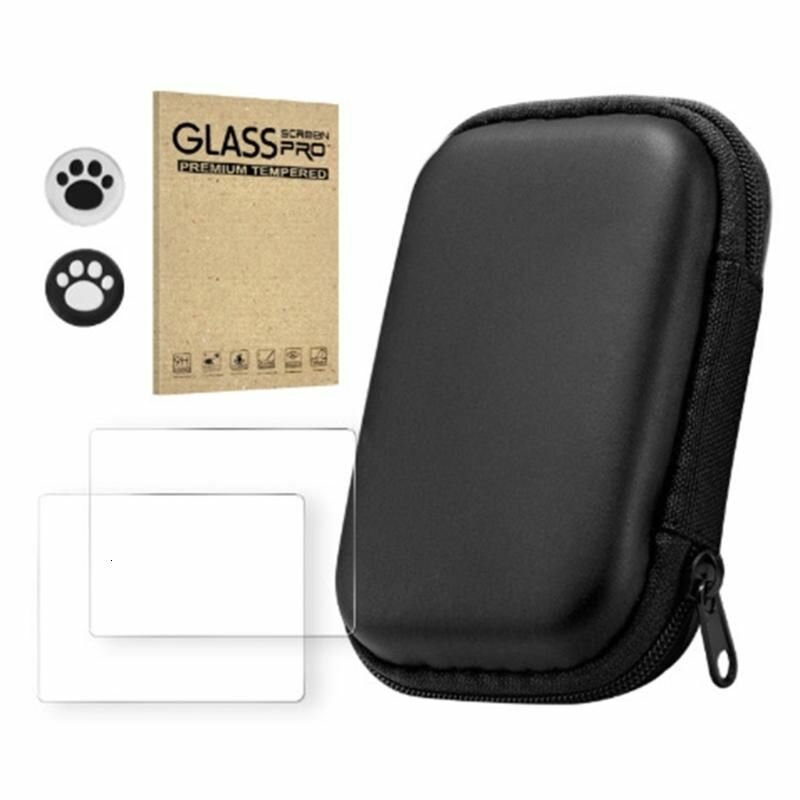 Чехол с джойстиками и пленкой для экрана, - Черный PU