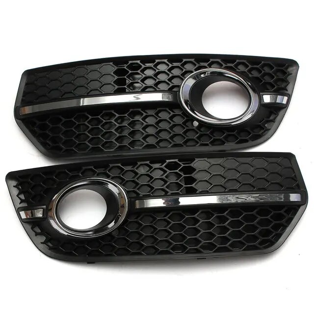 Для Audi Q5 Standard 2009 2010 2011 2012 противотуманная фара, решетка переднего бампера, решетка 8T 0807681 F HONEYCOMB Аксессуары ХромСеребристый, 1 Pair