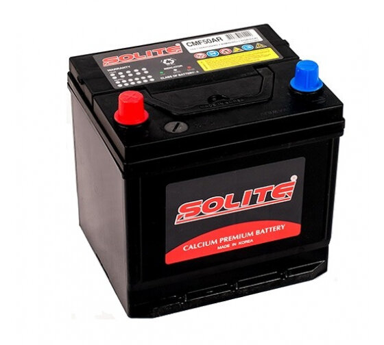 Аккумулятор автомобильный Solite CMF 50 AR 6СТ-50 ПП 206x173x225