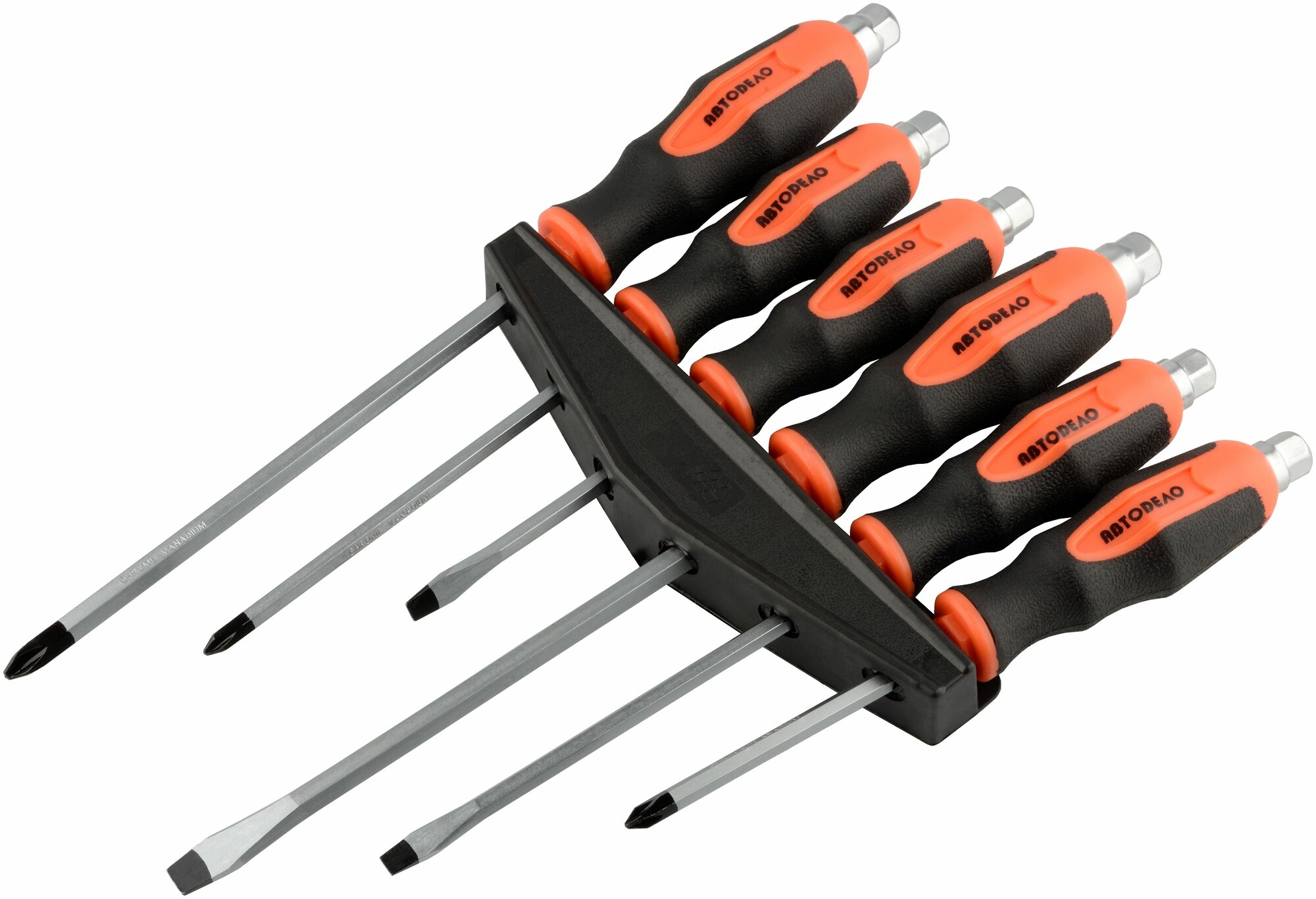 Набор отверток 6 пр. сквозных с шестигранником под ключ (100-200 мм, блистер) АвтоDело 30878